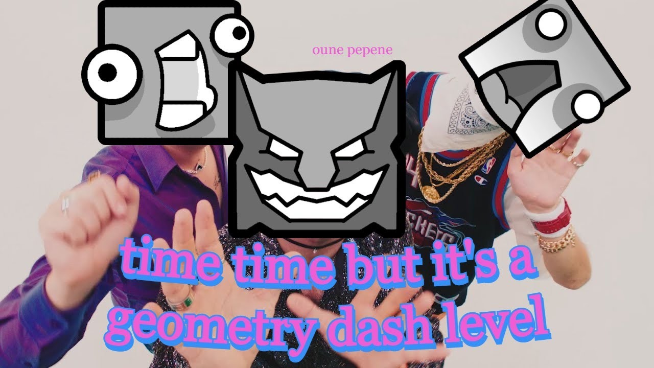 time time by trei degete but it's a geometry dash level - YouTube