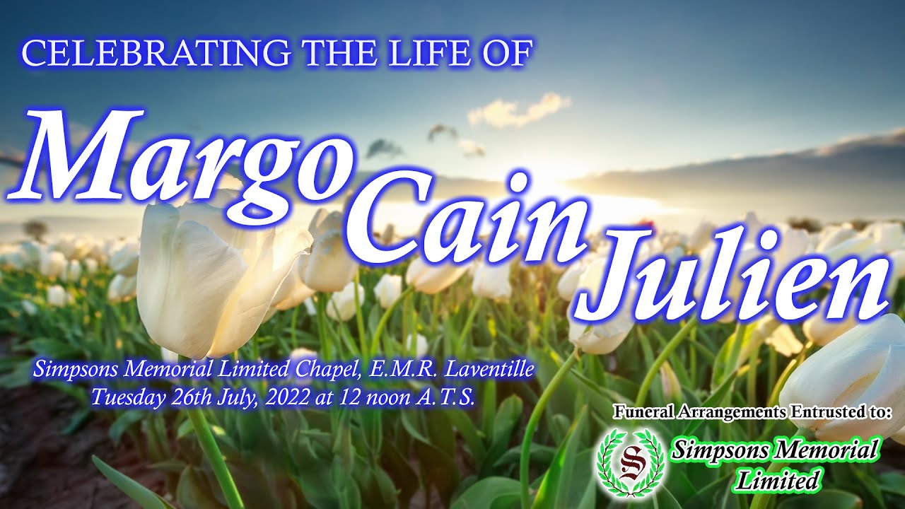 Funeral Service of Margo Cain Julien - YouTube