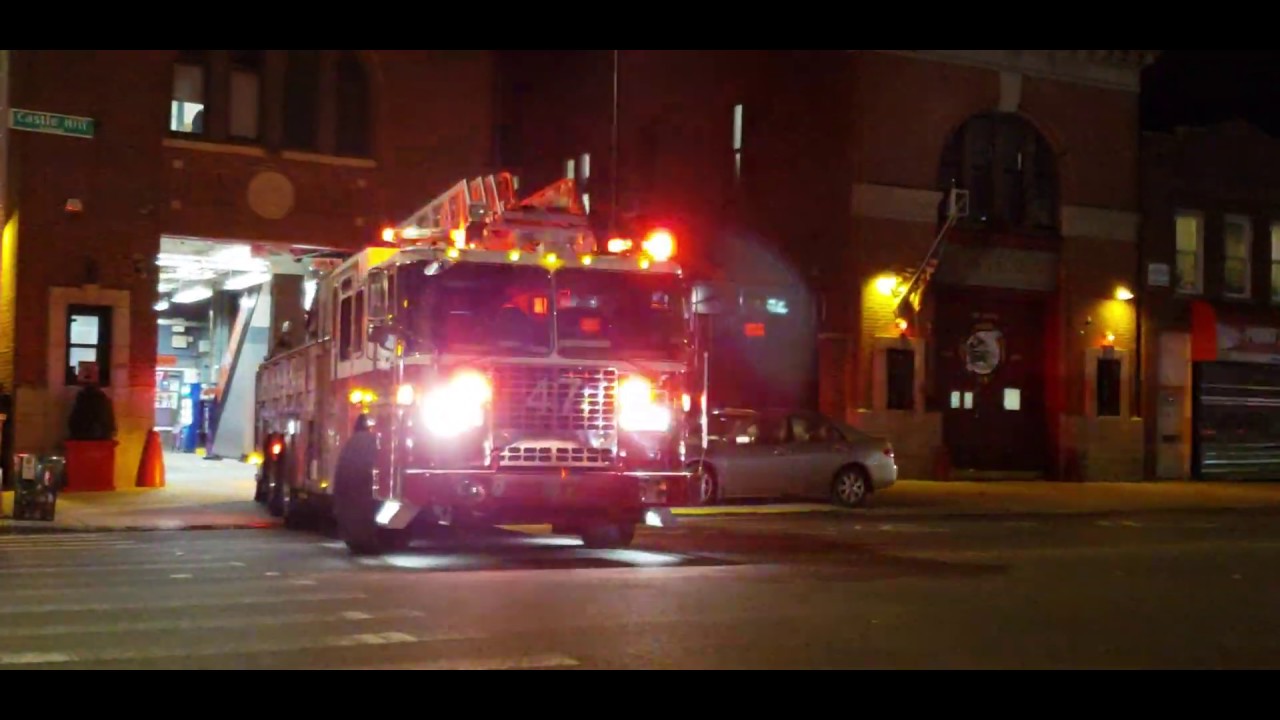 FDNY Ladder 47 Going On A Meal Run On Castle Hill Ave In The Bronx, New ...