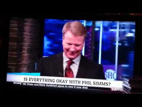 Phil Simms has a drinking problem?? - YouTube