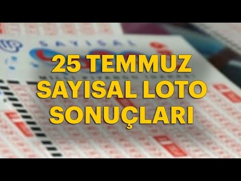 Sayısal Loto Çekiliş Sonuçları 25 Temmuz 2020