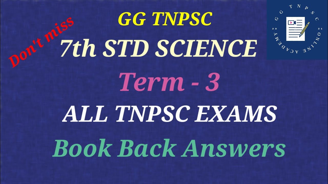 7th Standard Science 7 Term 3 Book Back 7th Standard Science 7 Term 3 Book Back