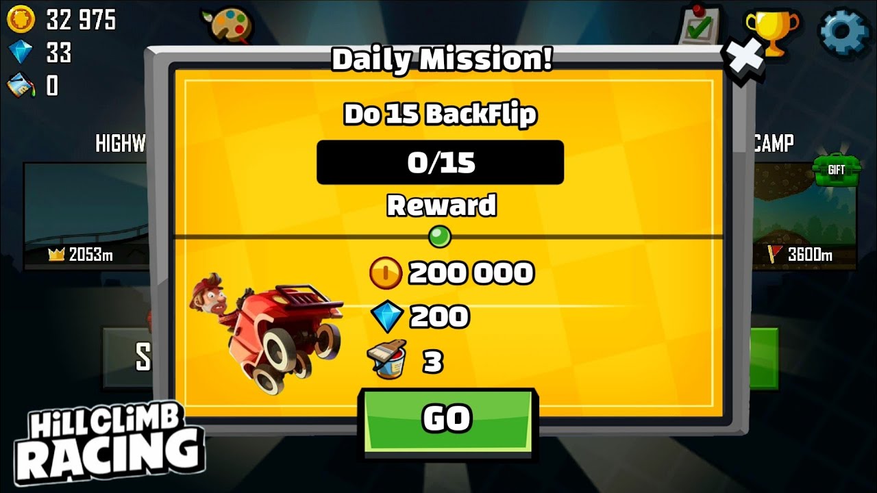 Daily Challenge ' Daily Mission ' New Daily Mission in - Hill Climb ...