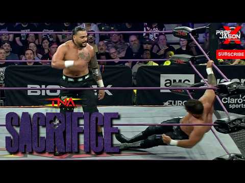 TNA SACRIFICE ENDS IN DISASTER STEVE MACLIN LEGITIMATELY KNOCKED OUT!