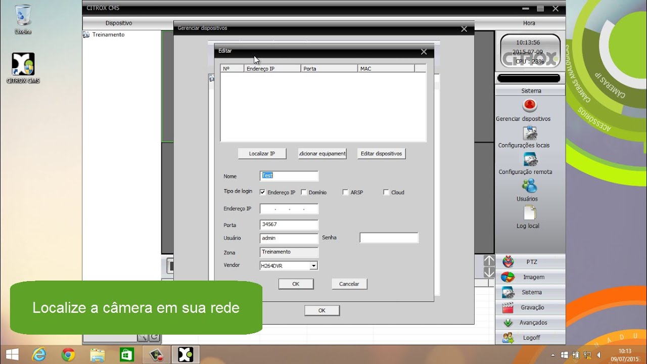 Adicionando Câmera IP no CMS - YouTube