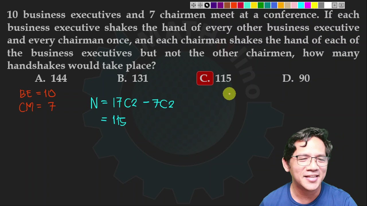 MATH Refresher for CE - Final Preboard: Number of Handshakes - YouTube