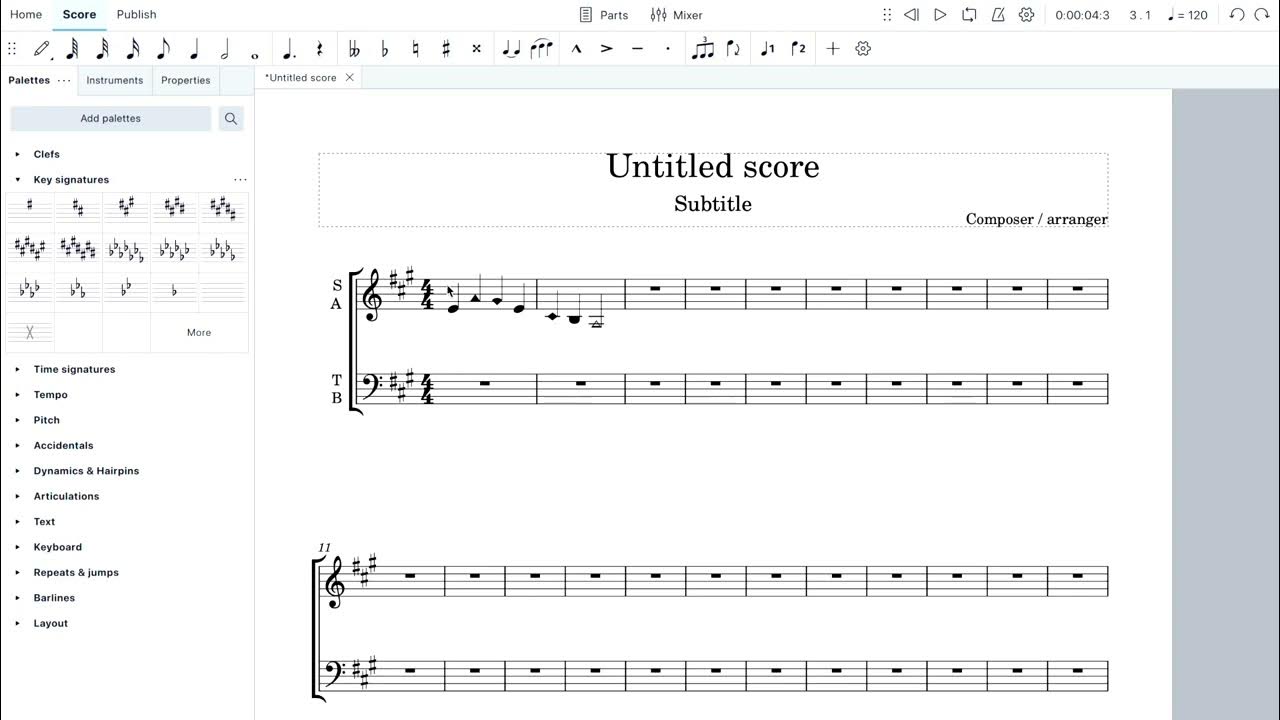 Write a cappella music with shape notes using MuseScore 4 (free program ...