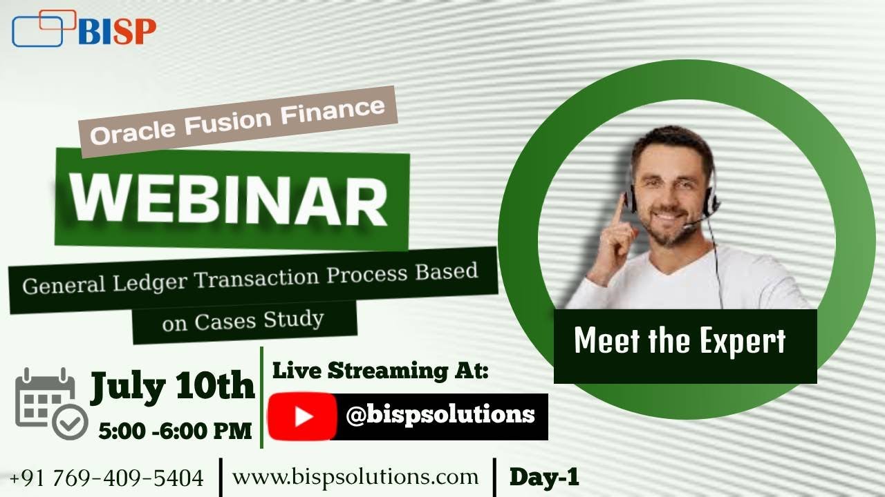 Live webinar of"General Ledger Transaction Process Based on Cases Study"|Case Study - General ...
