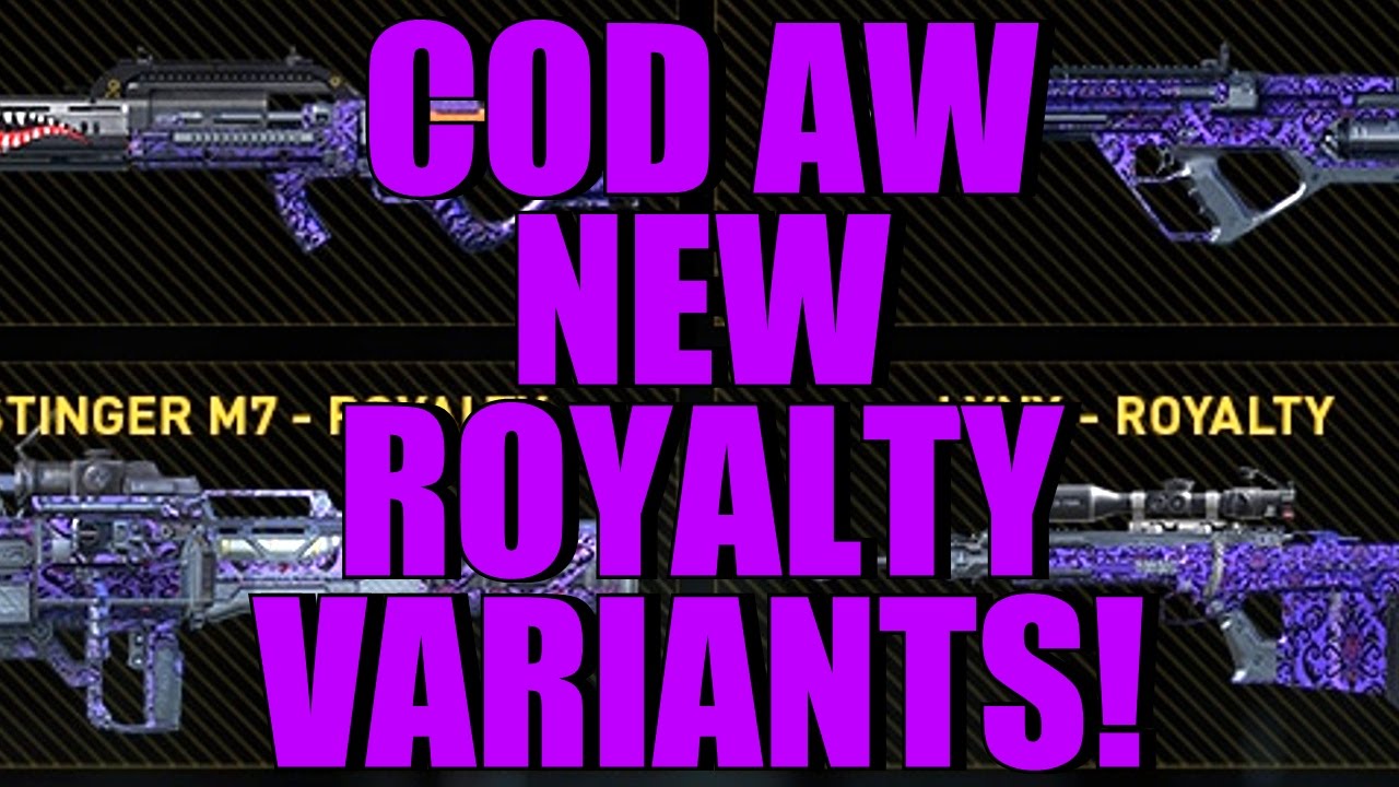 Advanced Warfare: NEW Royalty Weapons Coming and 5% MORE XP For Wearing ...