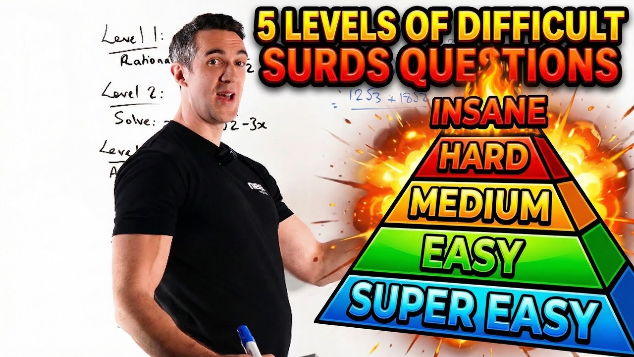 5 levels of difficult Surd questions - how many can you do? - YouTube
