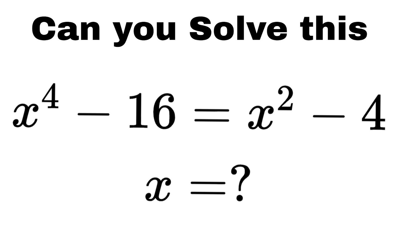 A Nice Algebraic Problem || Can You Solve This ? | Math Olympiad ...