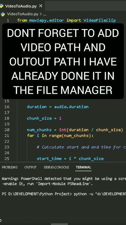 Video To Audio Converter Python - YouTube