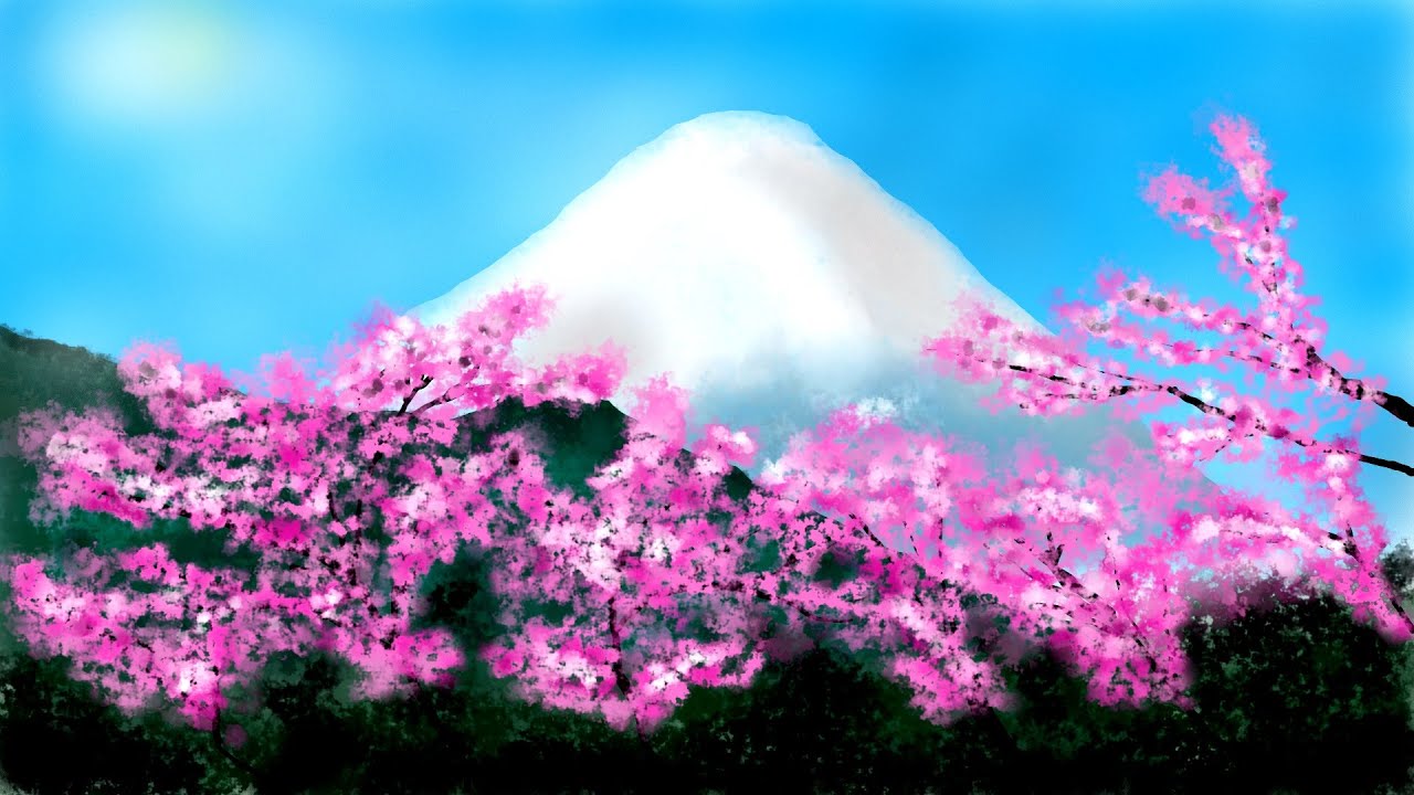 How to easy paint cherry blossom TUTORIAL - YouTube