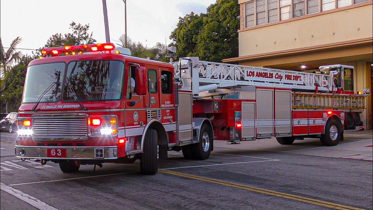 LAFD Light Force 63 Responding - YouTube