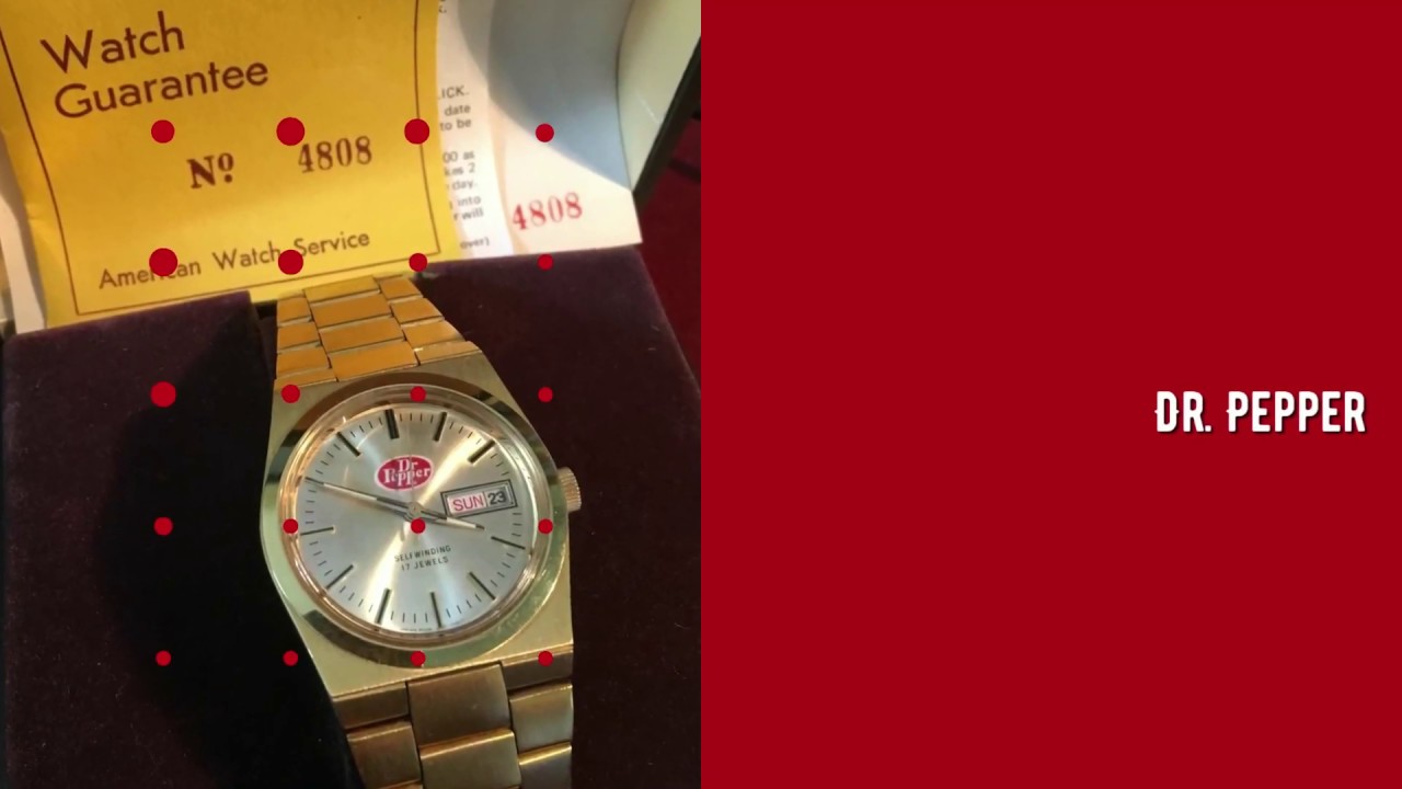 Dr. Pepper 1970s Vintage Wrist Watch - YouTube