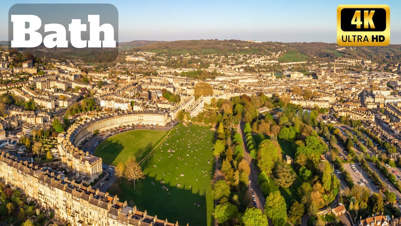 A 4K BATH Walk From The Royal Crescent to the Bath Assembly Rooms - YouTube