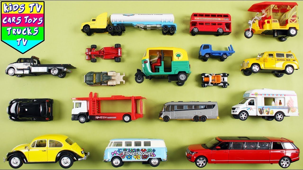 Learn Names & Sounds of Street Vehicles for Toddlers + More Cars Videos ...