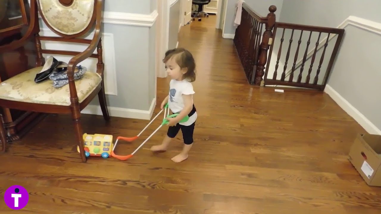 Lesson learned: Introducing belt canes to blind two-year-old - YouTube