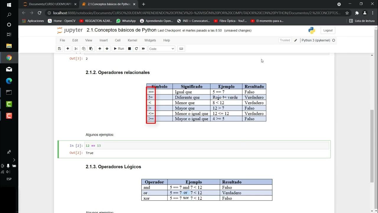 2.1. Aprendiendo Opencv con Python - Conceptos básicos de Python. - YouTube