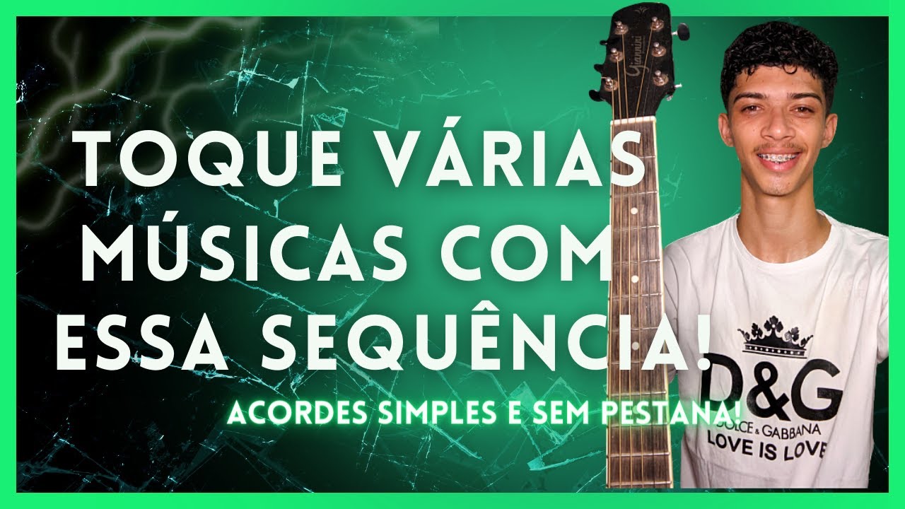 SEQUÊNCIA SIMPLES DE ACORDES PARA SE TOCAR VÁRIAS MÚSICAS \ AULA DE ...