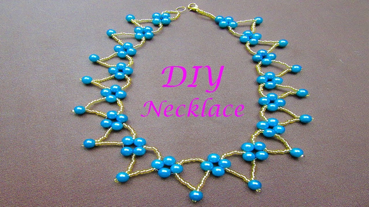 How To Make Easy Beaded Necklace At Home YouTube how-to-make-easy-beaded-necklace-at-home-youtube