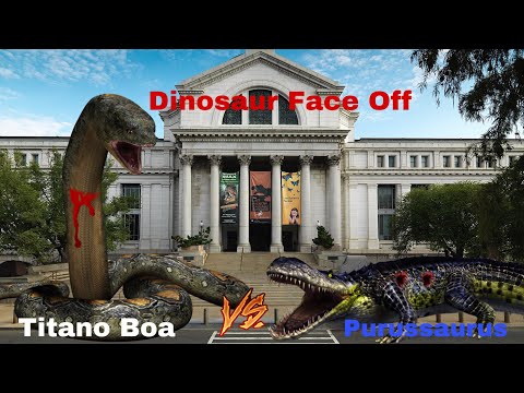 Dinosaur Face Off Titanoboa vs Purussaurus - YouTube
