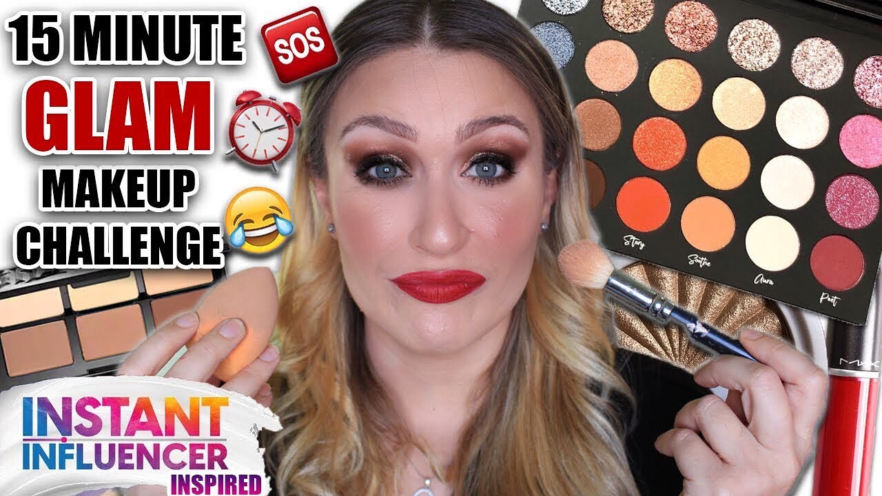 15 MINUTE GLAM MAKEUP CHALLENGE | James Charles Instant Influencer ...