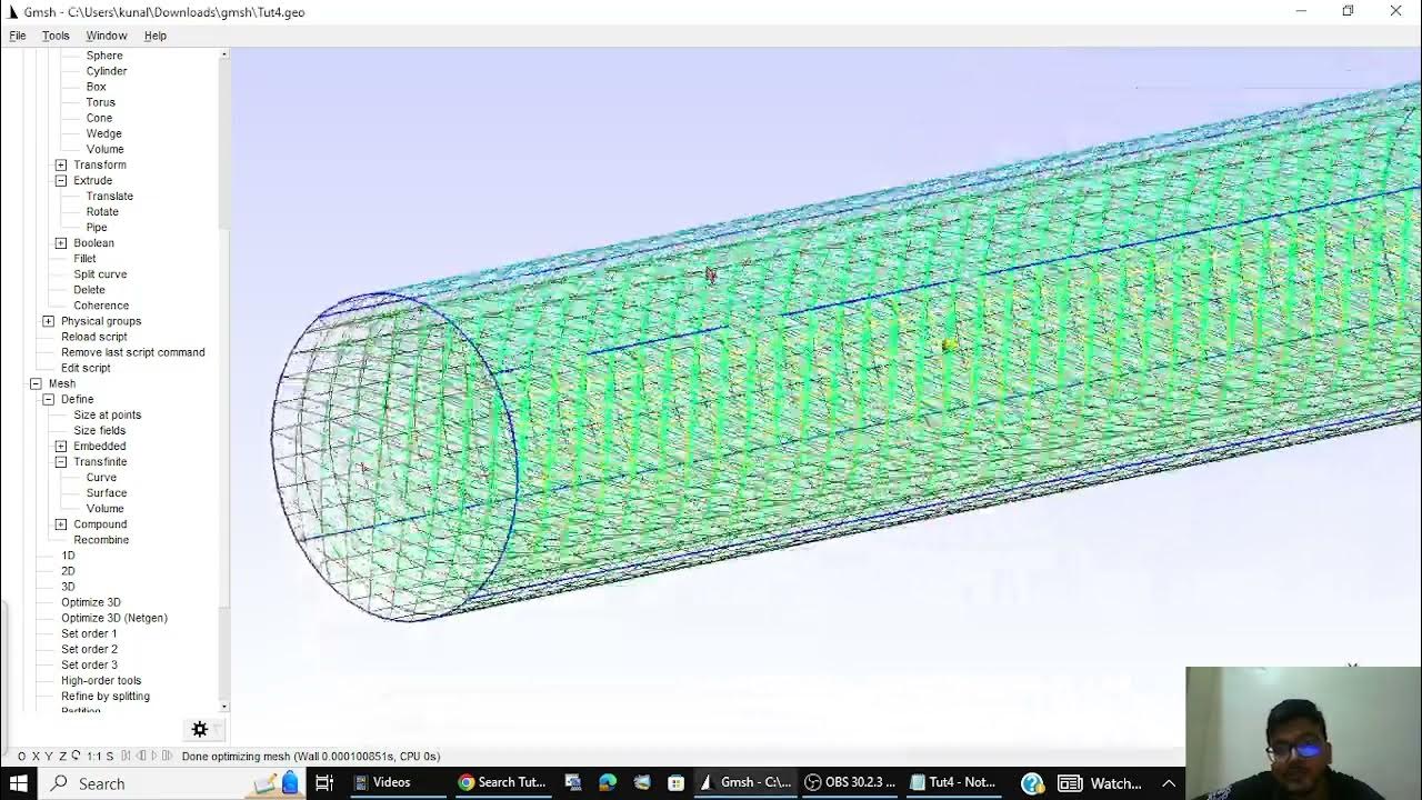 4.3. GMSH : 3D Pipe Geometry from Scratch for Structured Mesh : Part 1 ...