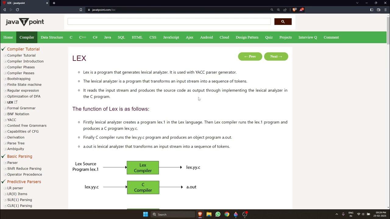 Introduction of Lex Programming - YouTube