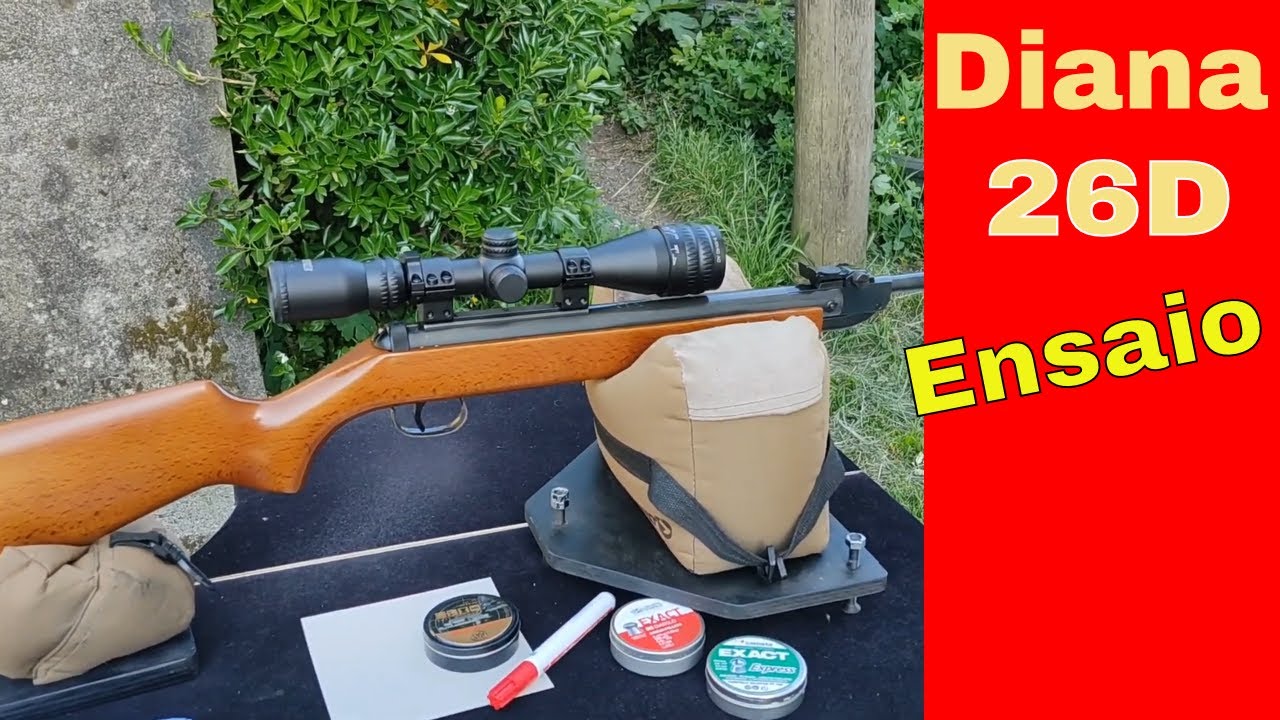 Diana 26 D (.177) 4.5mm - ENSAIO 25 metros - YouTube