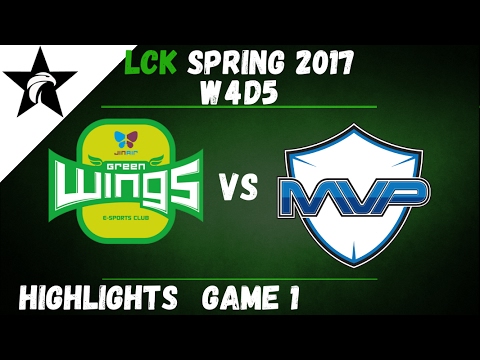 JAG vs MVP Highlights Game 1 LCK Spring W4D5 2017 Jin Air Green Wings vs MVP - YouTube