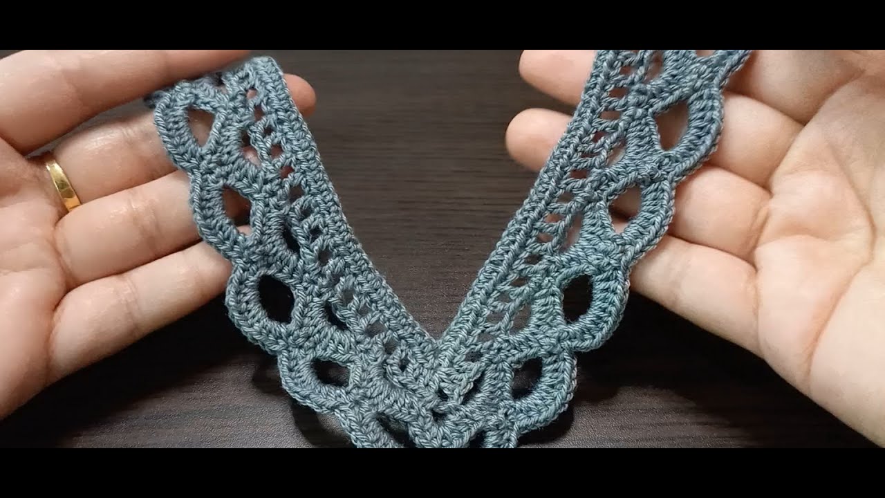Gorgeous Angular Border Lace Edging tutorial/super Easy crochet V shape ...