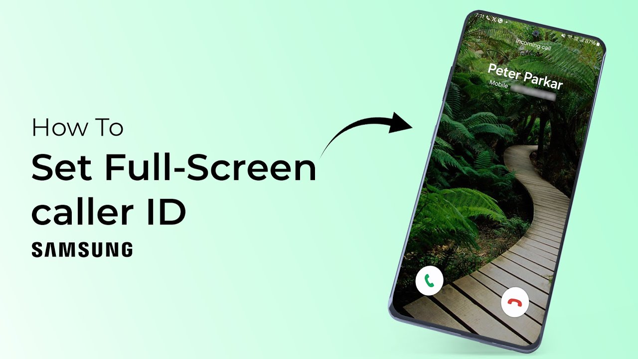How to Set a Full Screen Photo on Incoming Call Samsung? - YouTube