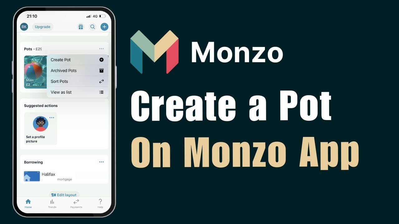 How to Create a Pot on Monzo App ! - YouTube