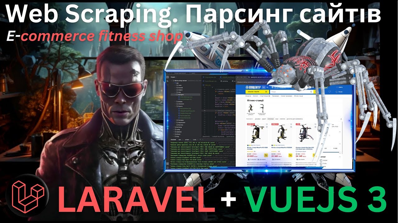 Ecommerce Website in Laravel 11 + Vue Js 3 with Source Code. Lesson 9. Парсинг сайтів. Web ...