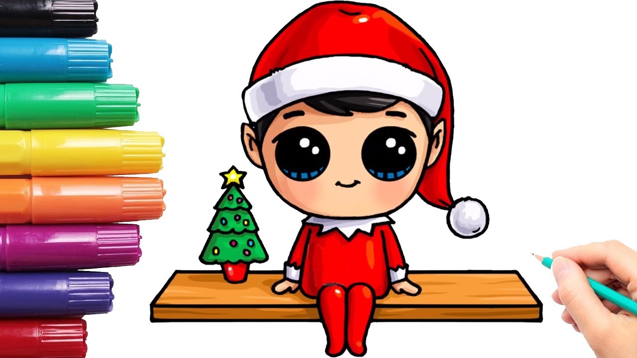 How to Draw an Elf on the Shelf Easy and Cute - YouTube