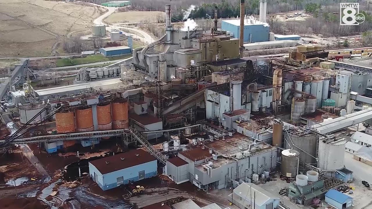 Drone video shows extensive damage caused by Jay mill explosion - YouTube