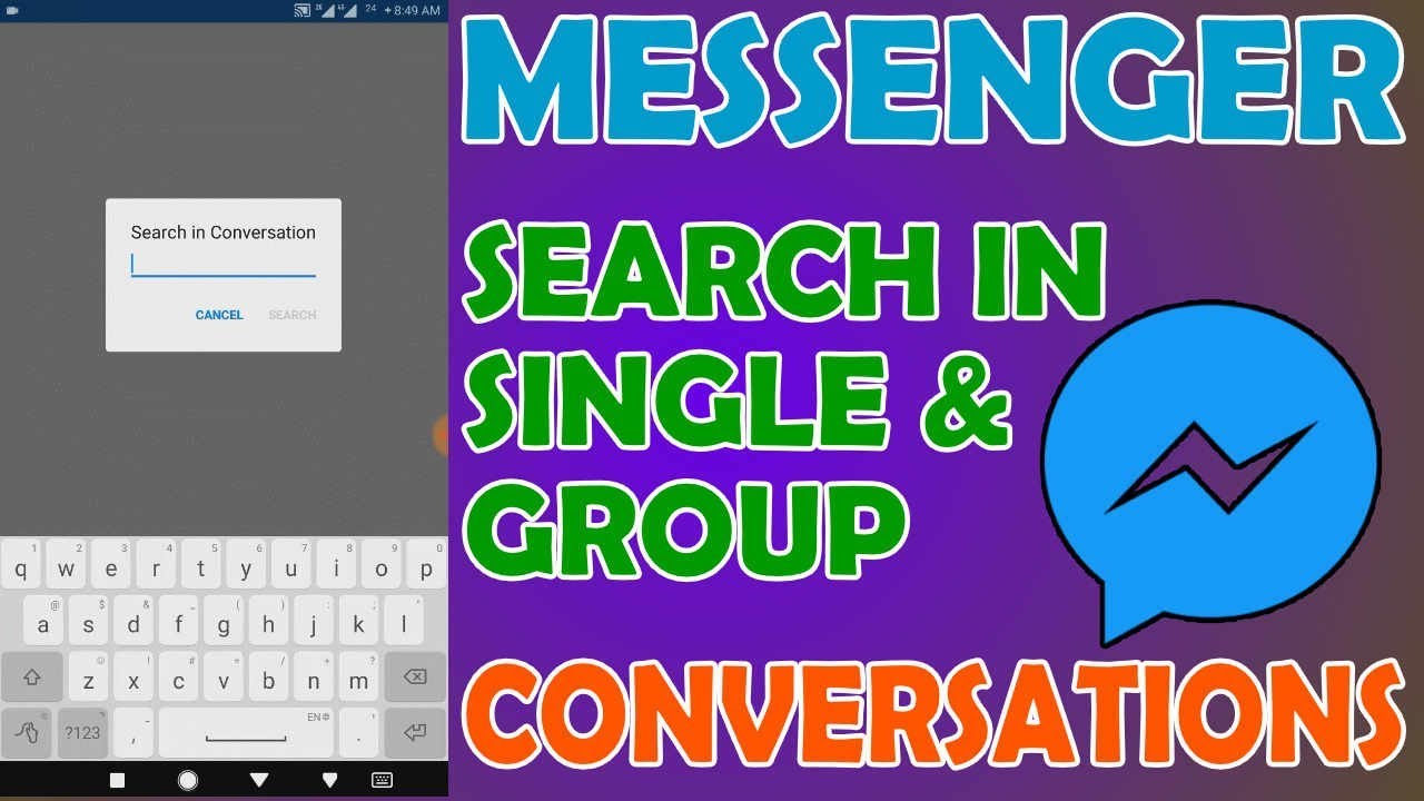 How to Search in Conversation or Group Conversation on Messenger - YouTube
