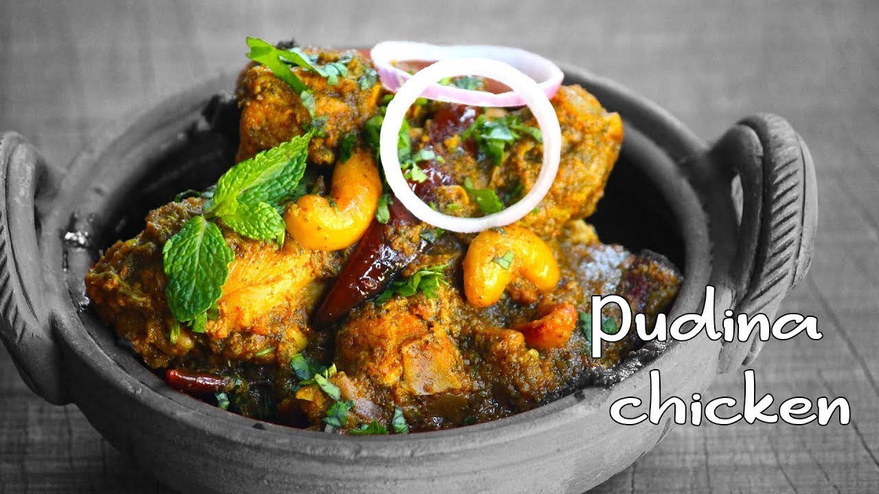 Pudina Chicken curry - mint chicken fry [hara chicken] - YouTube
