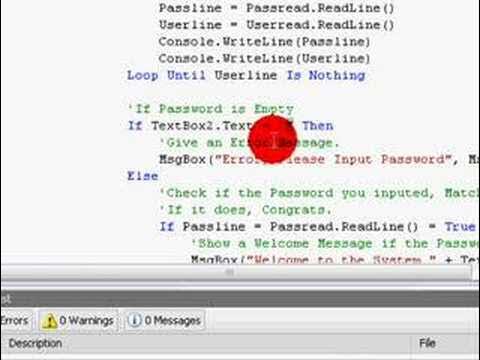 Visual Basic 2008 Tutorial 5 Login System Part 2 - YouTube