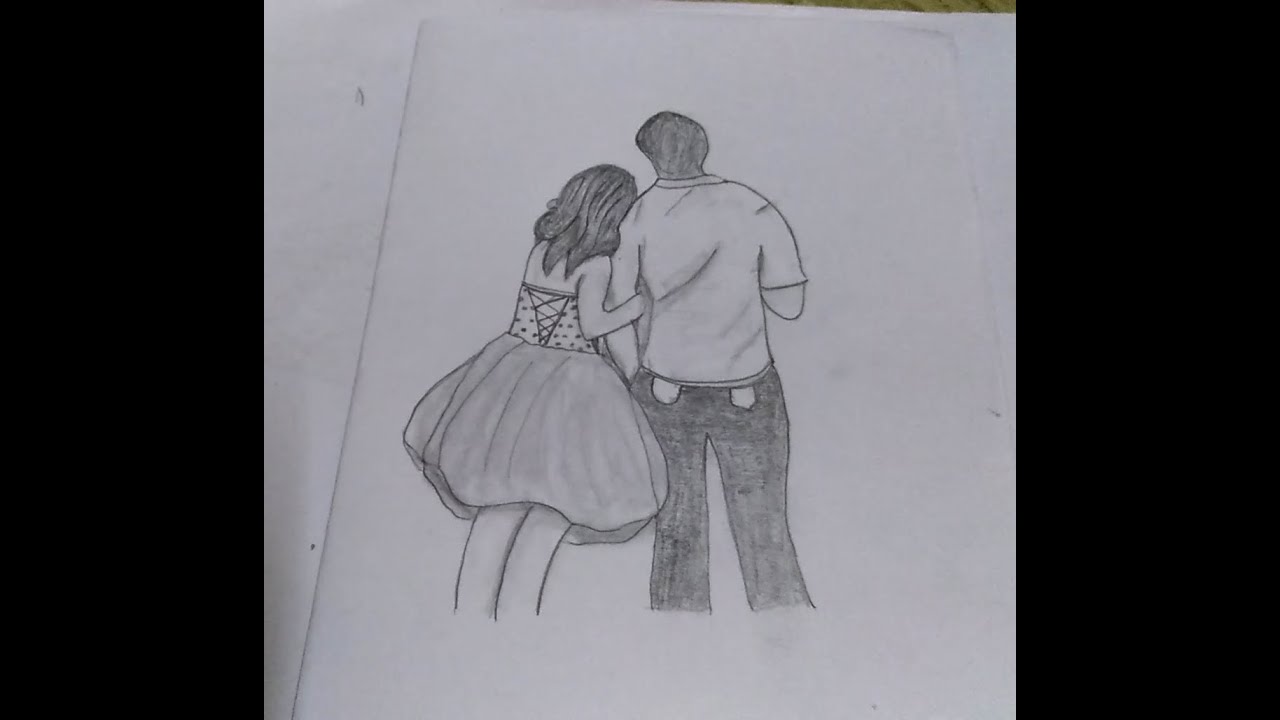 How to Draw Couple for Beginners||Pencil Sketch - YouTube