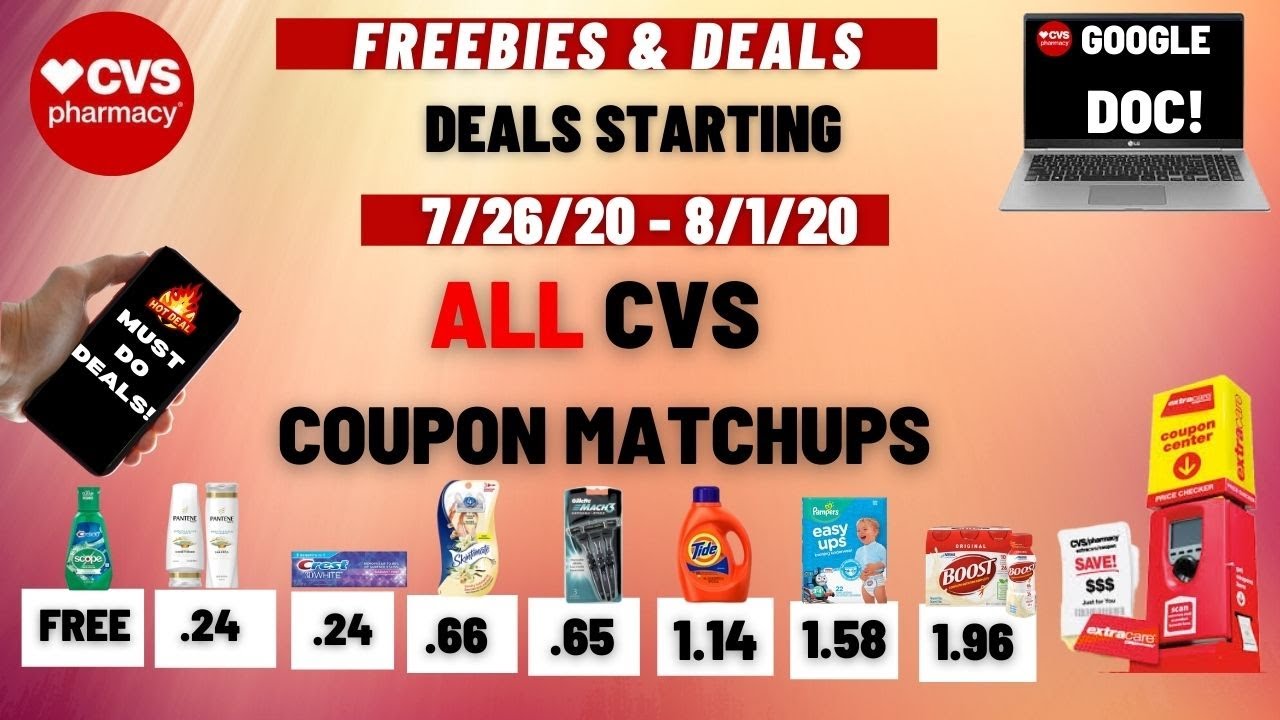 CVS COUPON MATCHUPS DEAL BREAKDOWNS STARTING 7/26 | SENSATIONAL ...