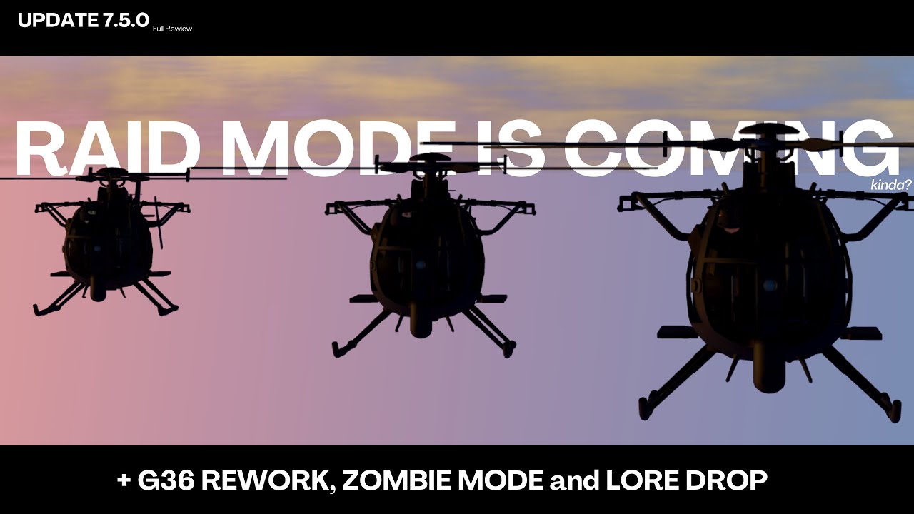 RAID MODE?! G36 Rework, ZOMBIES! - Update 7.5.0 | Blackhawk Rescue ...
