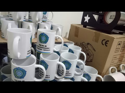 🔴 proses cetak mug digital sablon sublim - YouTube