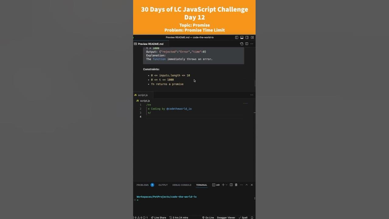 30 Days Of Leetcode Javascript Challenge Day 12 Promise Time Limit Youtube 