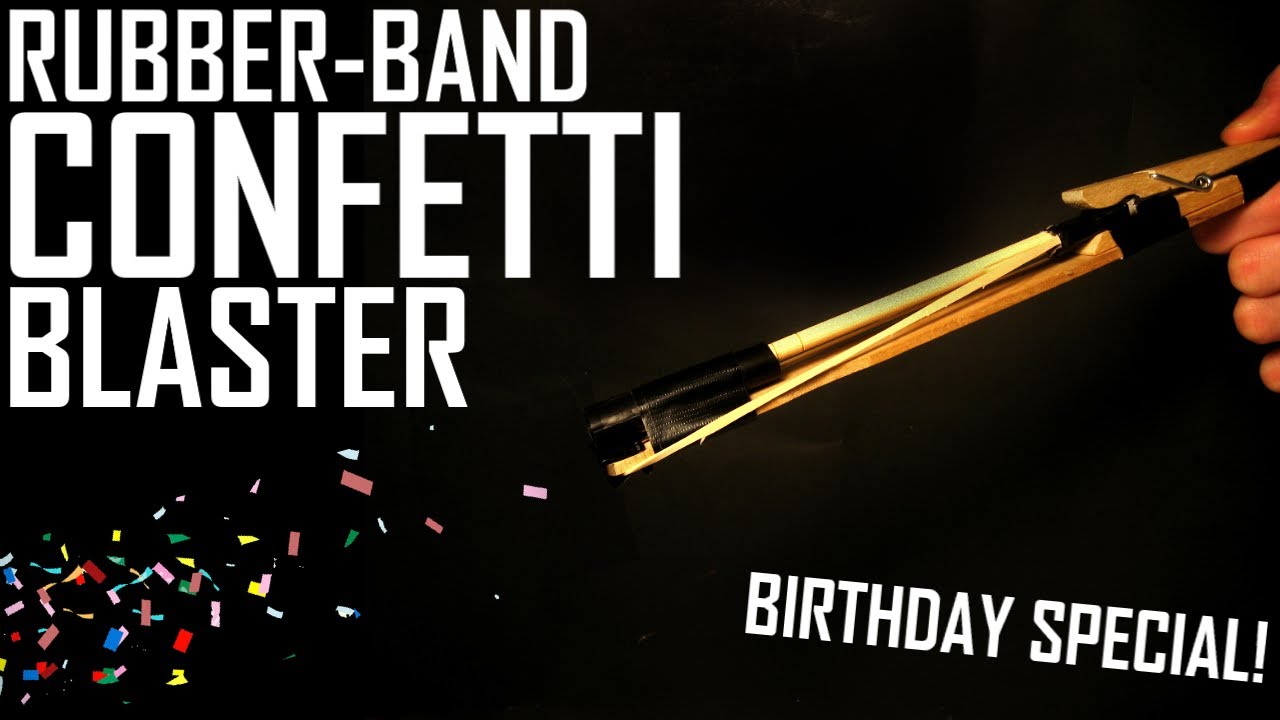 How to Make A CONFETTI BLASTER! Rubber-Band Powered! Super Easy and ...