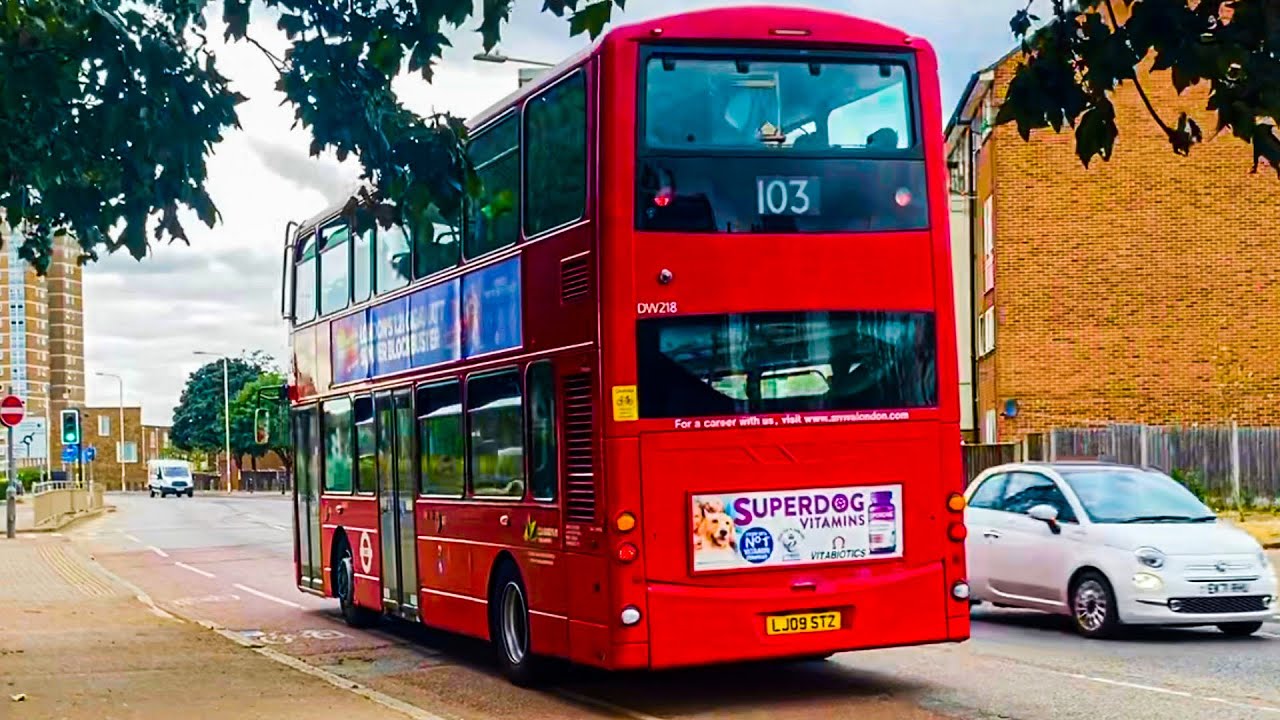 *Very Loud Voith* Arriva London Bus Route 103 Wright Gemini 2 DW218 ...
