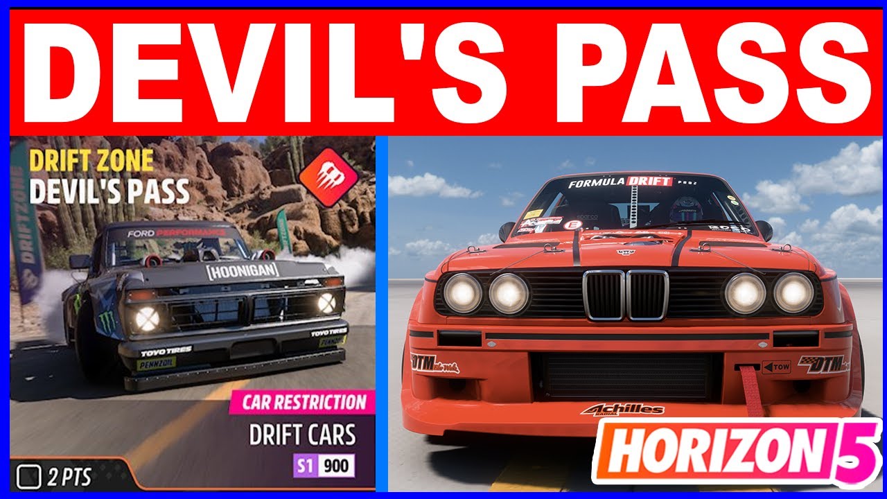 Forza Horizon 5 DEVIL'S PASS Drift Zone - Car Restriction Drift Cars S1-900 - YouTube
