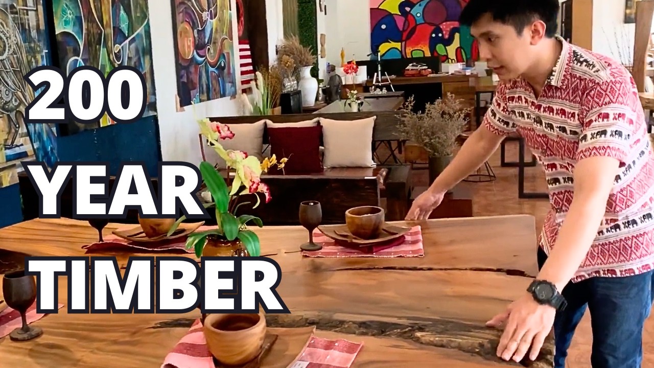 Meet the Maker: A Look Inside a Monkey Pod Wood Slab Table Collection ...
