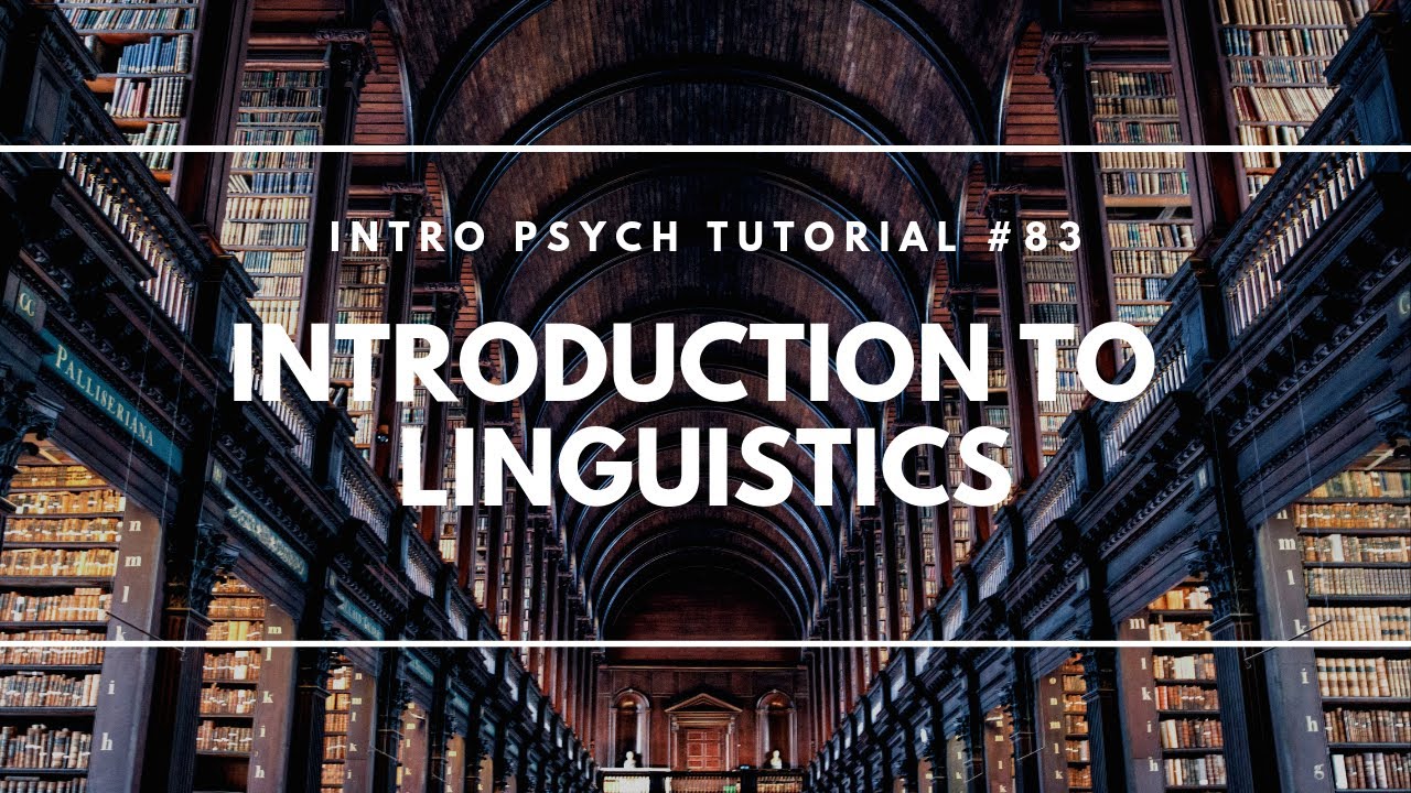 Introduction To Linguistics Intro Psych Tutorial 83 Youtube